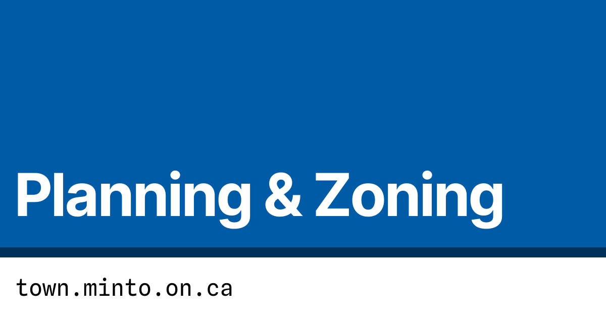 Planning & Zoning | Town of Minto