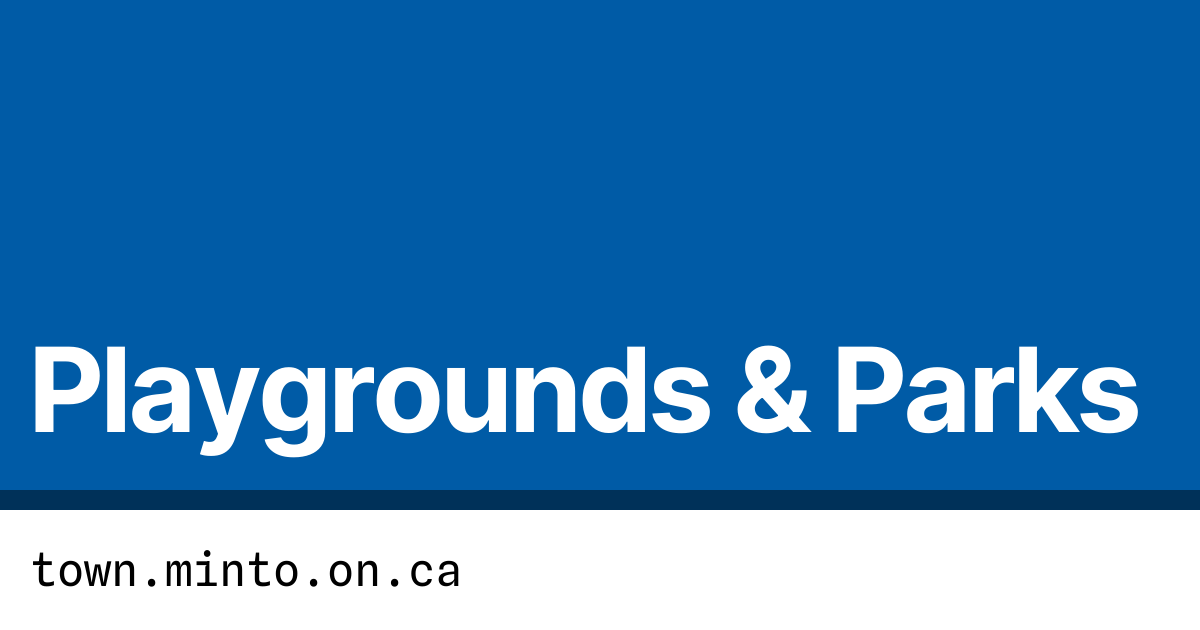 Playgrounds & Parks | Town of Minto