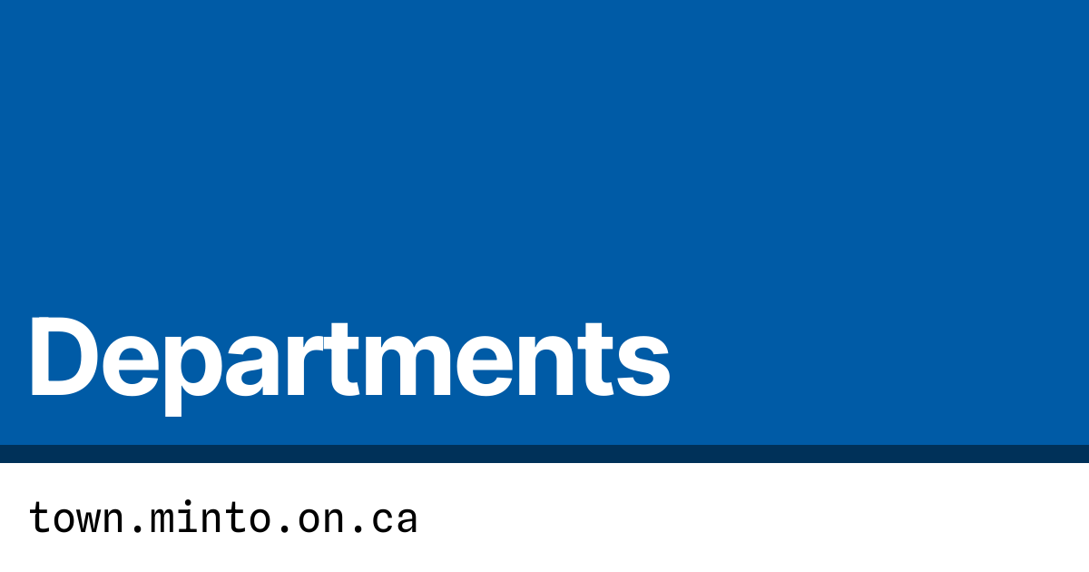 Departments | Town of Minto