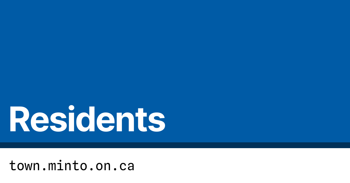 Residents | Town of Minto