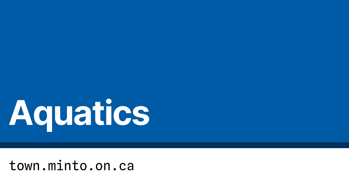 Aquatics | Town of Minto