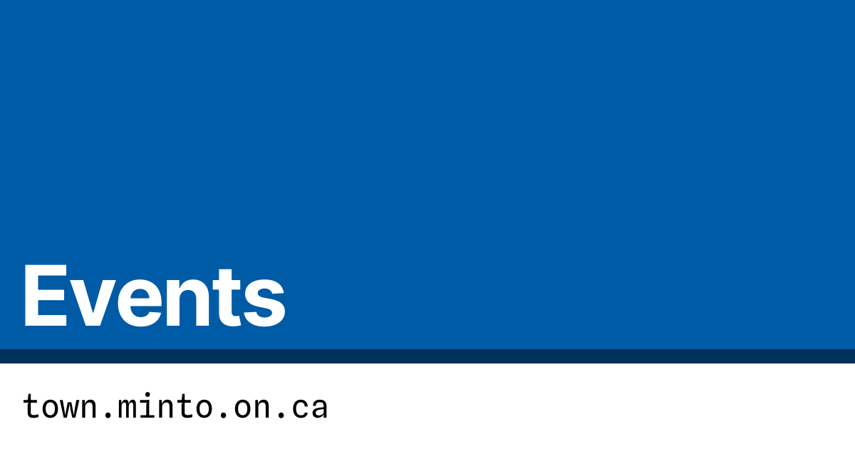 Events | Town of Minto