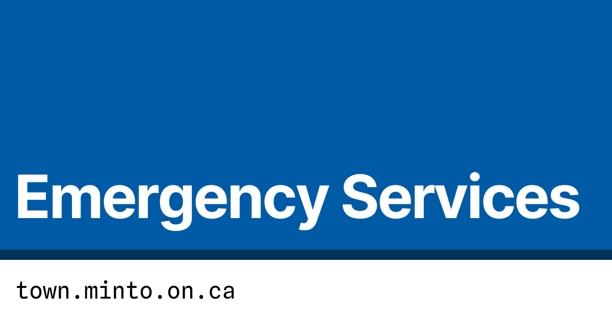 Emergency Services | Town of Minto