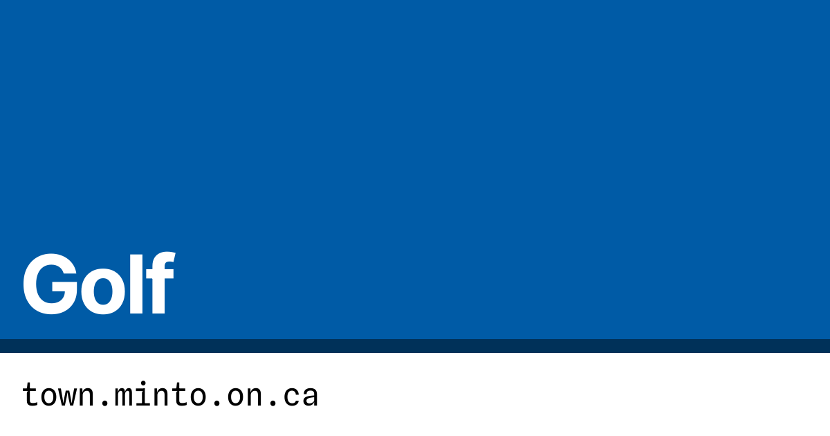 Golf | Town of Minto